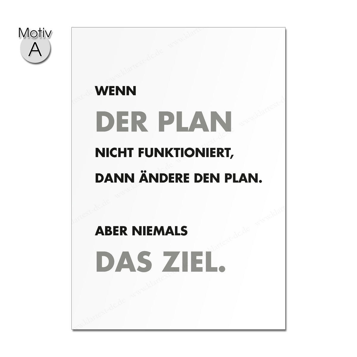 Poster / Plakat DIN A1 "Büro-Motivation", Motiv A "Der Plan" – FRIDA ...